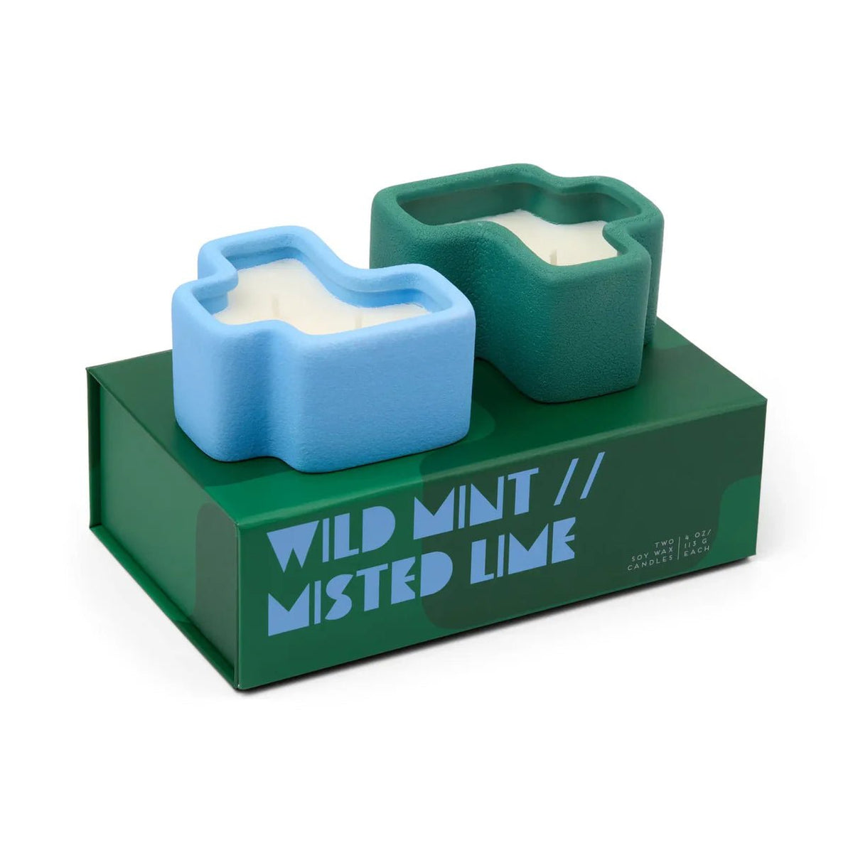 Jigsaw Candle Set | Wild Mint & Misted Lime | ROSE & LEE CO. – Rose ...