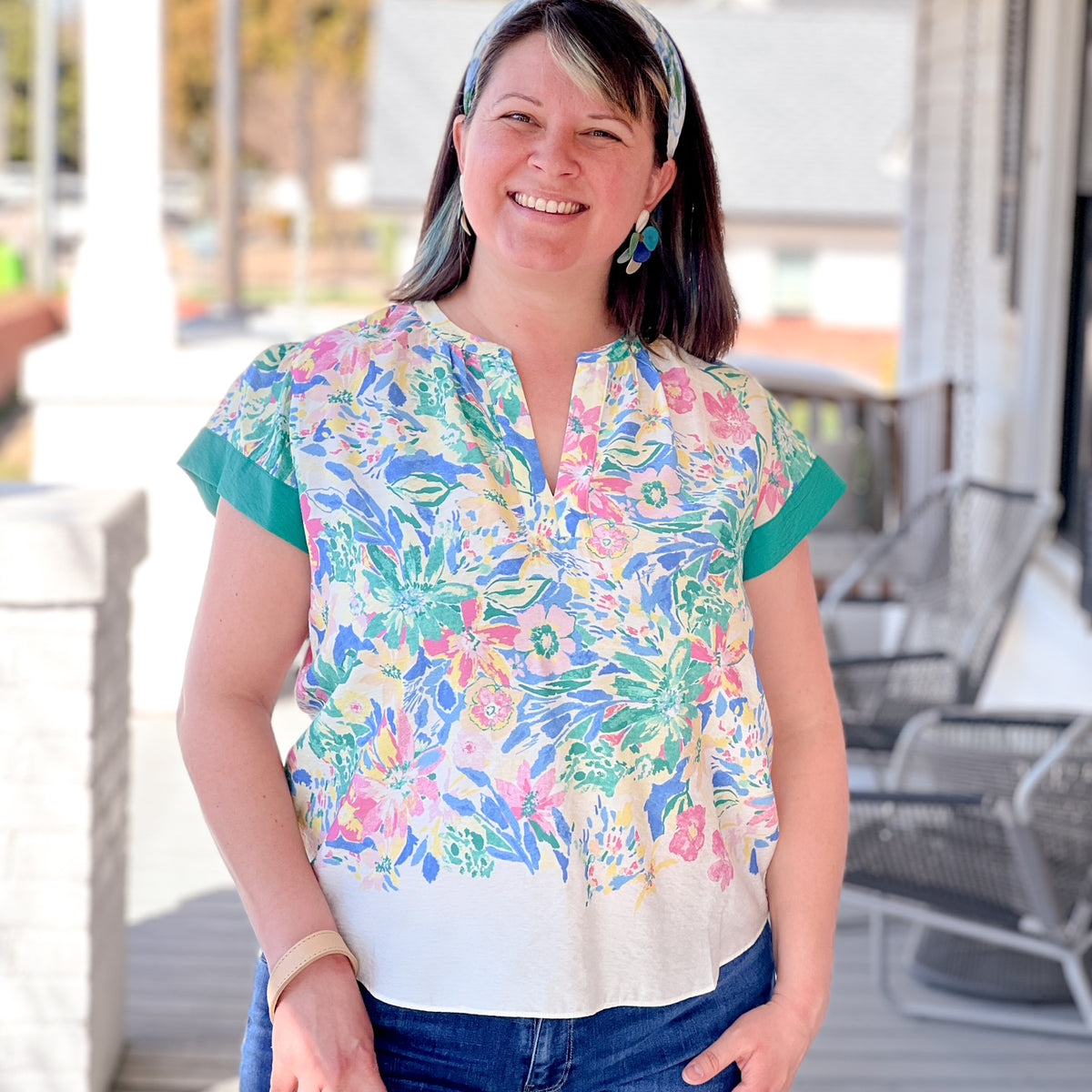 Carlee Top | Fuchsia/Multi | ROSE & LEE CO. – Rose & Lee Co
