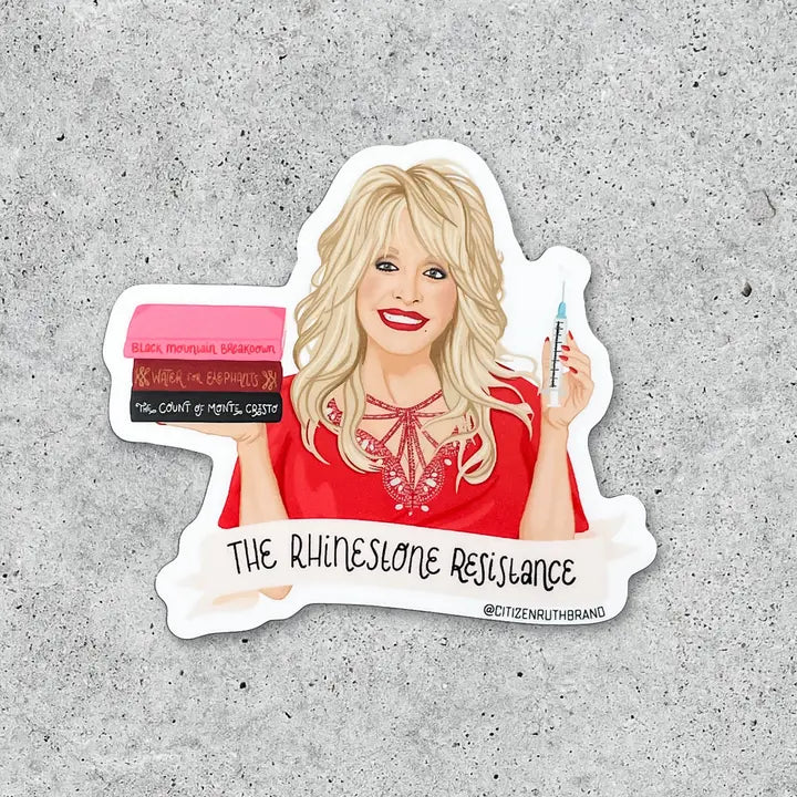 Dolly Parton Rhinestone Resistance Sticker | ROSE & LEE CO. – Rose & Lee Co